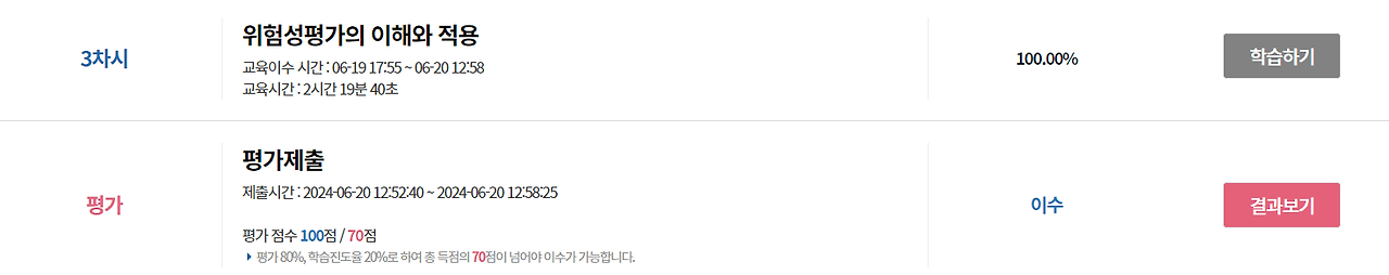 한문철의 현장 속으로 3차수 위험성 평가의 이해와 적용 문제 및 정답