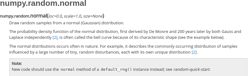 오늘의 numpy:numpy.random.normal함수