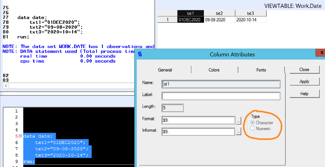 [SAS Programming] 날짜 변수 속성(Type) 바꾸기 (Input, put, format)