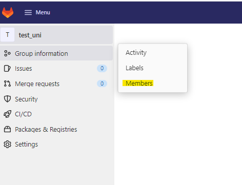 GitLab group 설정 프로젝트생성( Groups create remove)