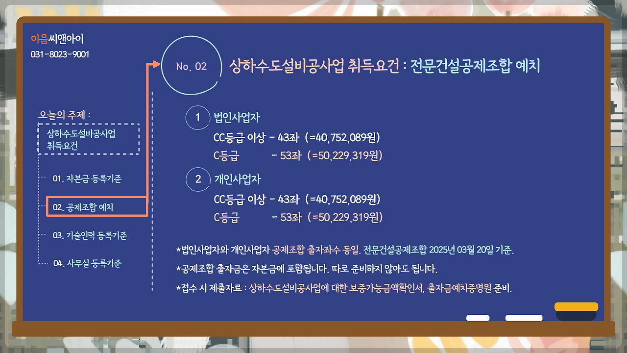 상하수도설비공사업 면허 2025년 등록기준 최신판