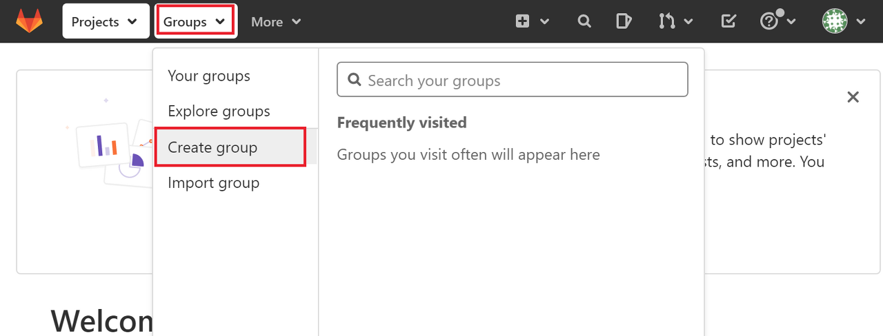 gitlab에서 group, project 생성하기