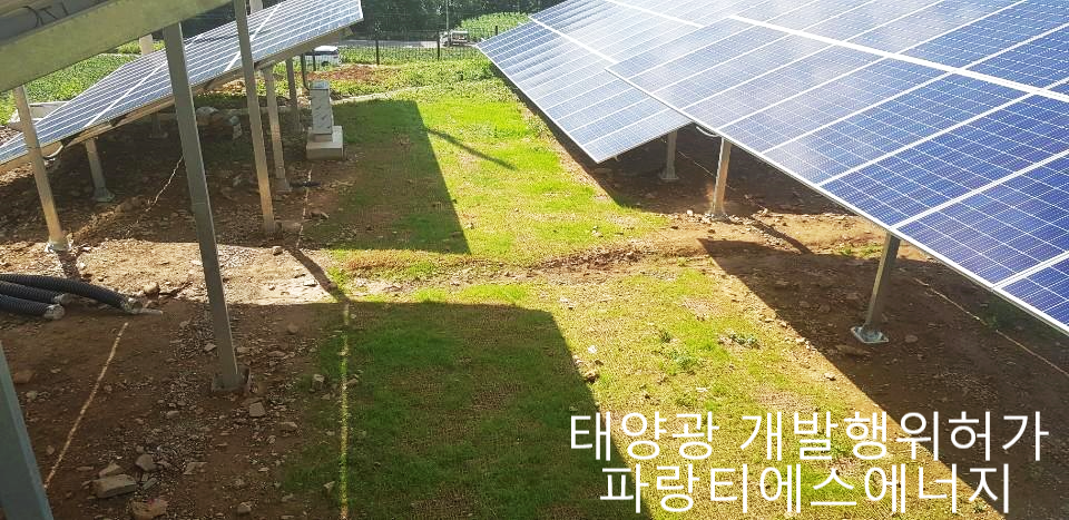 태양광 발전사업 개발행위허가 관련 정보 파랑티에스에너지