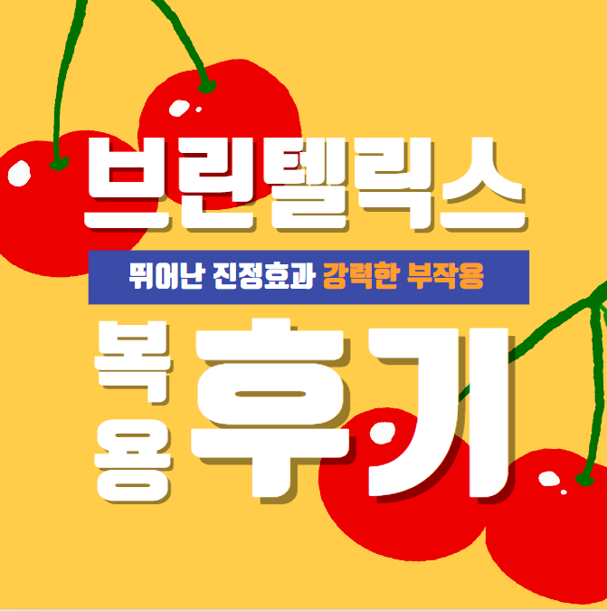 브린텔릭스 복용 후기 효과 부작용 정리