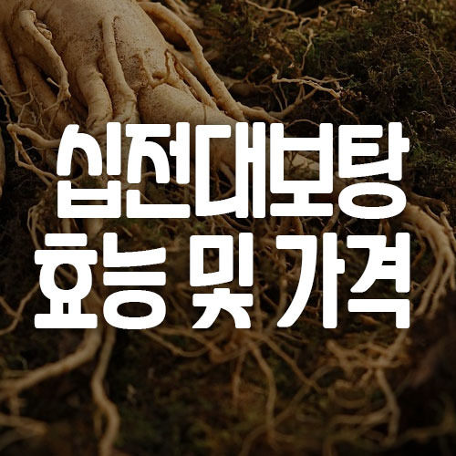 십전대보탕 약재 재료 및 효능 가격 살펴보기