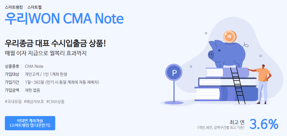 Cma 장단점 및 Rp형 발행어음형 종금형 종류 금리 비교