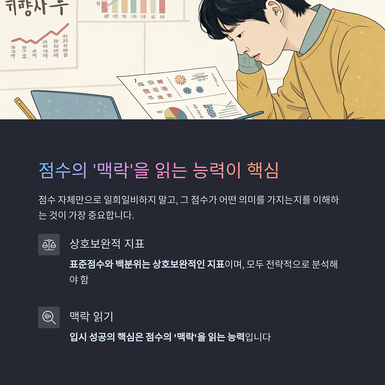 모의고사 성적표 완벽 해석법 표준점수와 백분위 차이까지 한눈에