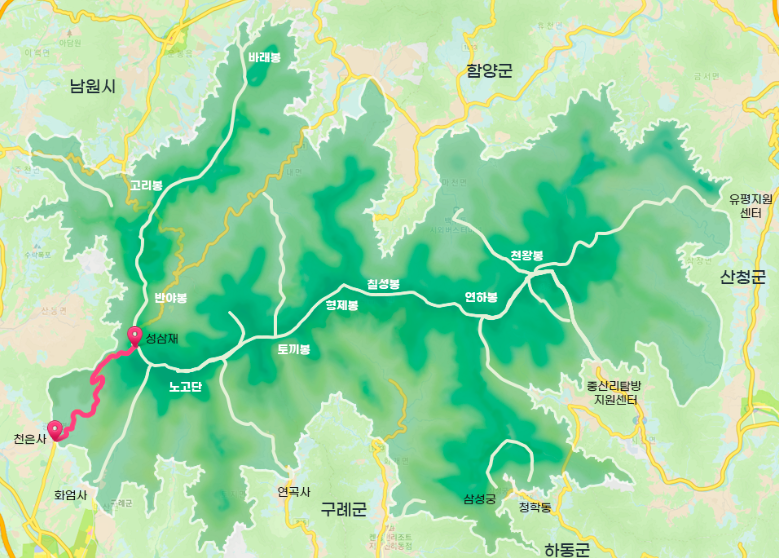 지리산 등산코스 지도, 추천, 소요시간 등 3분 총정리