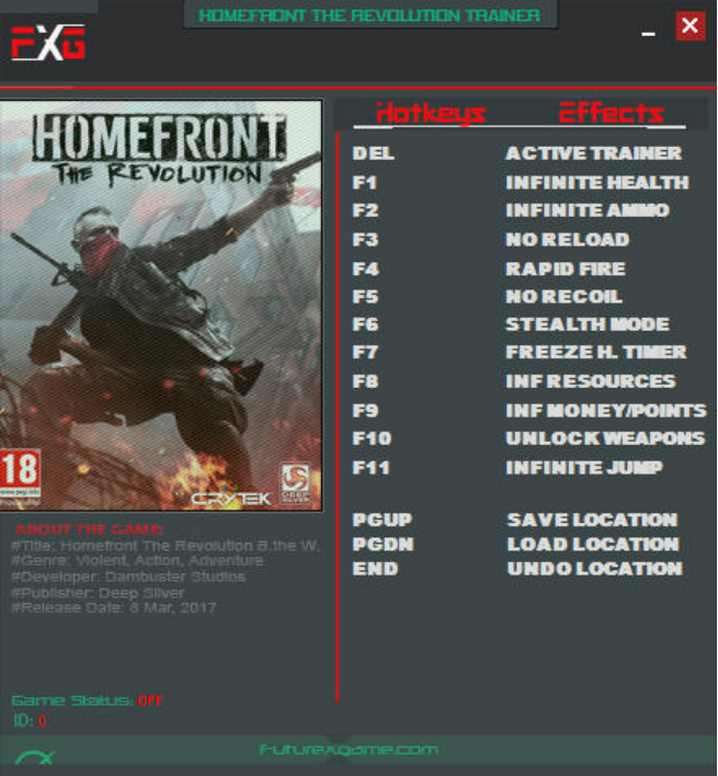 [트레이너] 한글판 홈프론트: 더 레볼루션 영문판 Homefront: The Revolution v781464 Plus 12 ...
