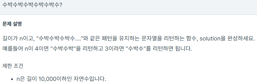 [Algorithm_Java] 수박수박수박수박수박수? (Success)