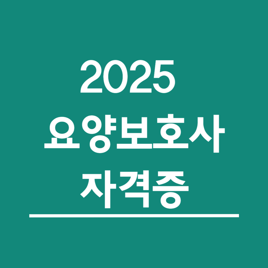 2025년 요양보호사 자격증 총정리 📢