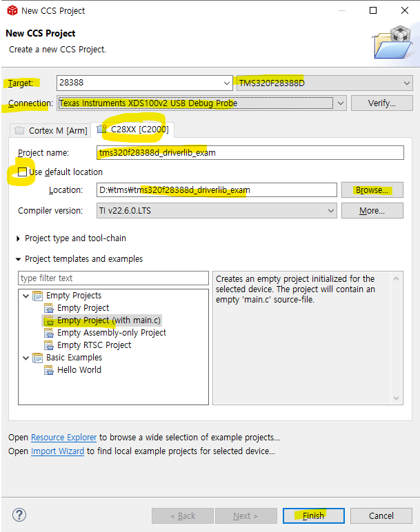 CCS, Code Composer Studio ] 재사용 용이한 Portable Project 만들기 (device ...