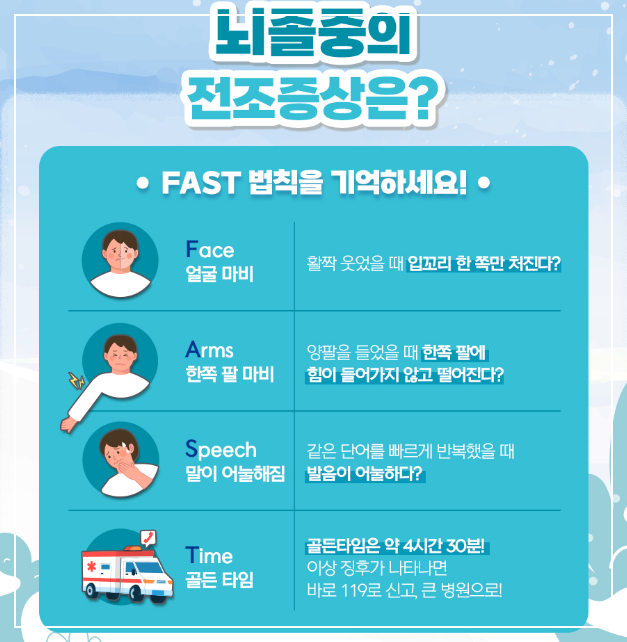 뇌경색 전조증상 5가지 알아보기