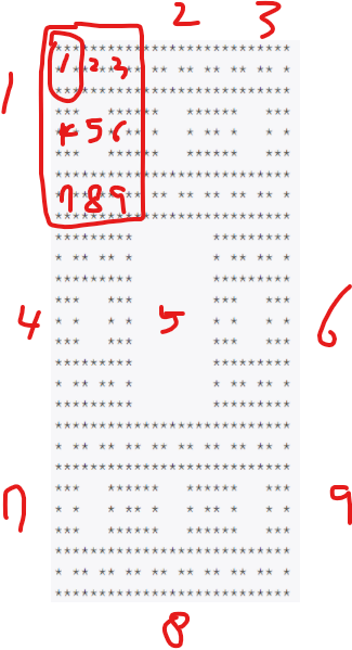 [Baekjoon/백준] 2447번: 별 찍기 - 10(C/C++)