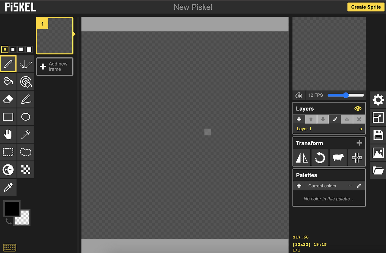픽셀아트 홈페이지 추천 - Piskel — minji's engineering note