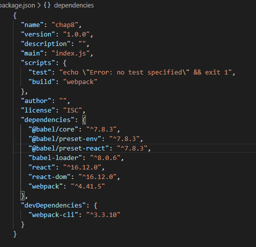react & babel & webpack