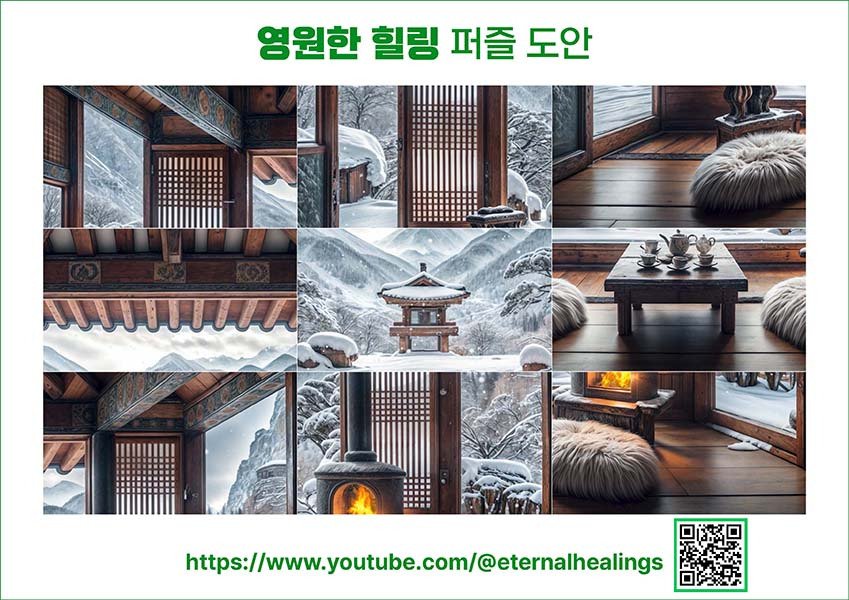 담양 한옥 퍼즐 게임 도안 색칠공부도안 이미지 그림 프린트 무료다운 어르신 노인 유아 인지프로그램 치매예방