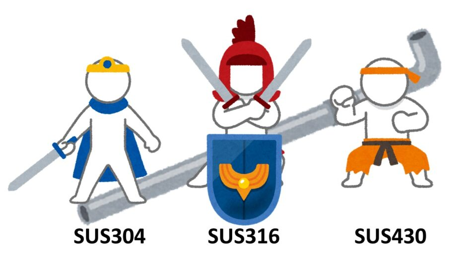 SUS304와 SUS316, SUS430 차이점은? 스테인리스의 등급과 성능