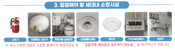 공동주택 아파트 세대 소방시설 외관점검표 작성 방법 설치기준 유효기간