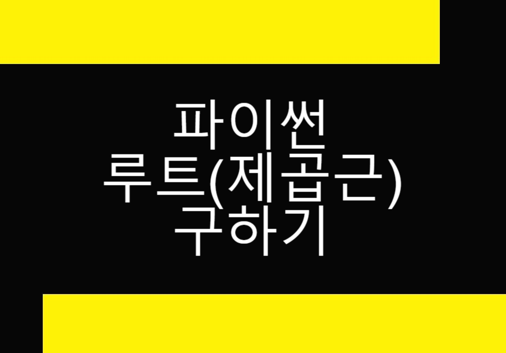 Python 파이썬 루트제곱근 구하기 소스 코드 설명 Sqrt Pow