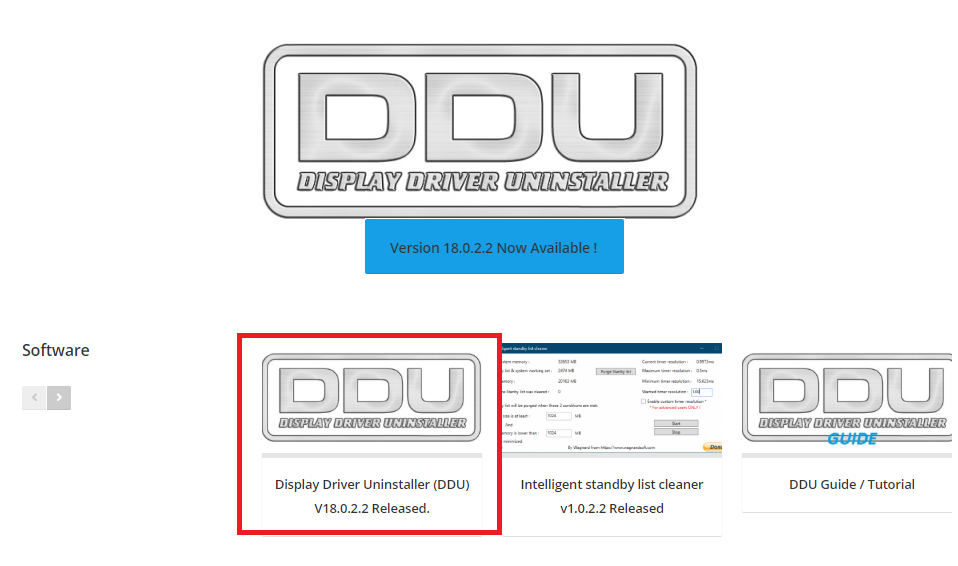 Ddu 다운로드 사용법 그래픽 드라이버 삭제