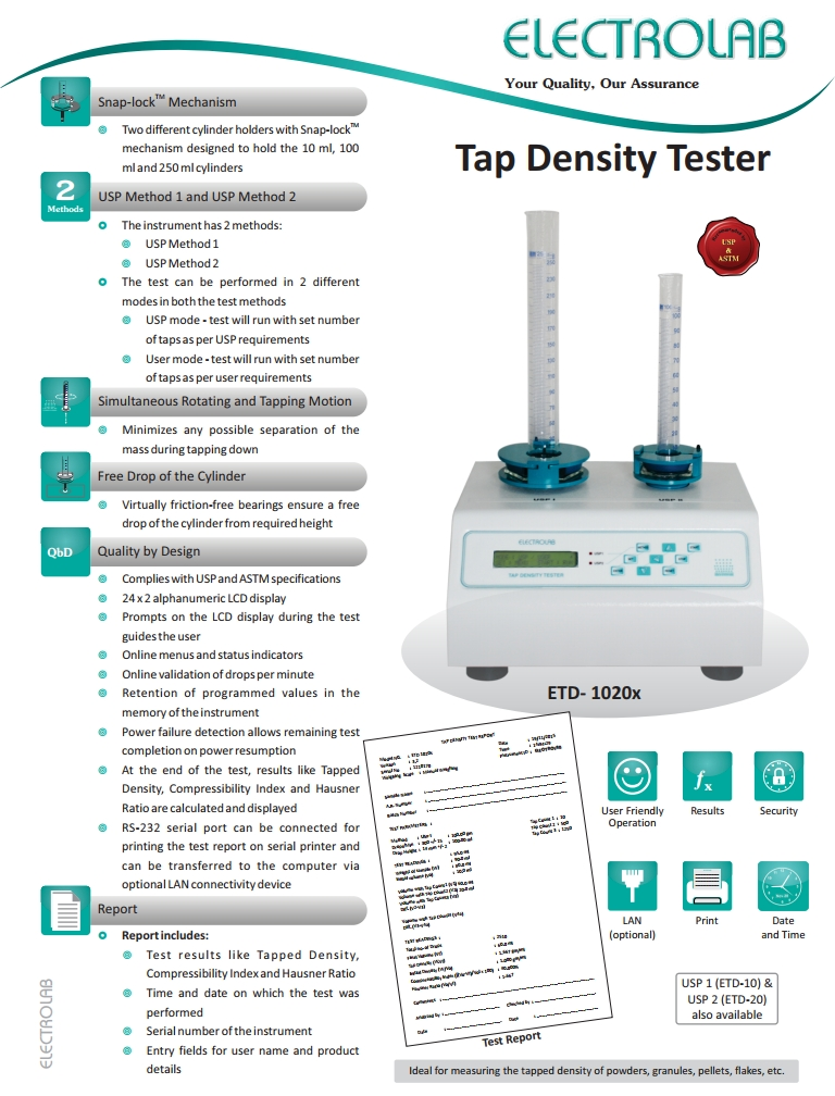 Tap Density Tester (ETD-1020x) 탭밀도측정기