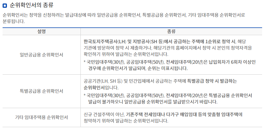 청약통장순위확인서 발급하는 방법 인포메이커