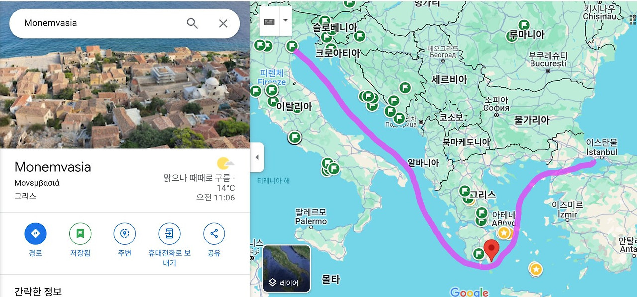 220904 12 그리스 펠로폰네소스 반도 모넴바시아