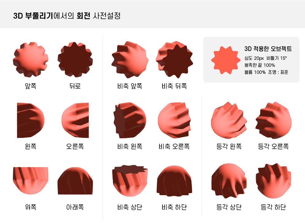 Adobe 일러스트레이터3d만들기 오브젝트와 재질