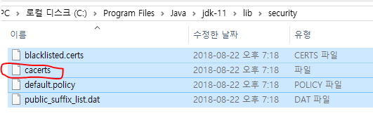 java.security.InvalidAlgorithmParameterException: the trustAnchors parameter must be non-empty ...