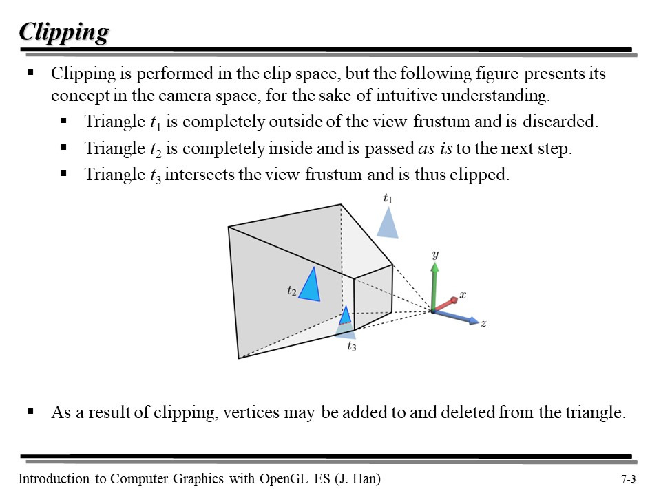 [OpenGL ES] 7강 : 래스터라이저(Rasterizer), Clipping, Back-face culling