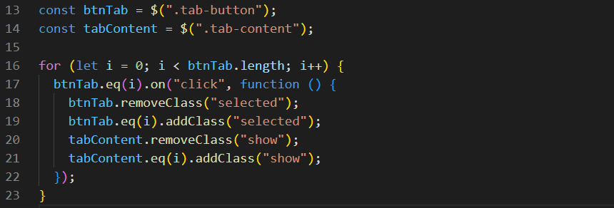 float를 이용한 탭 메뉴 버튼 만들기2 - jQuery, vanilla JS 구현