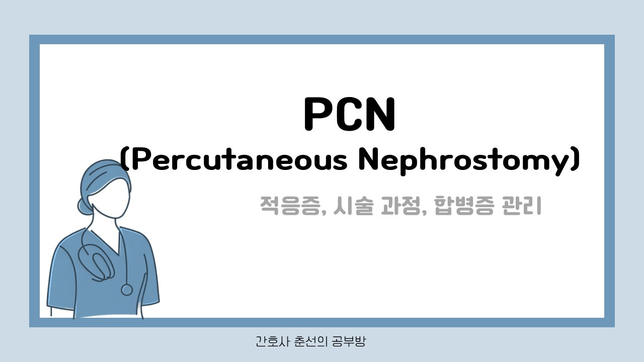 Pcnpercutaneous Nephrostomy튜브 적응증 시술 과정 합병증 관리