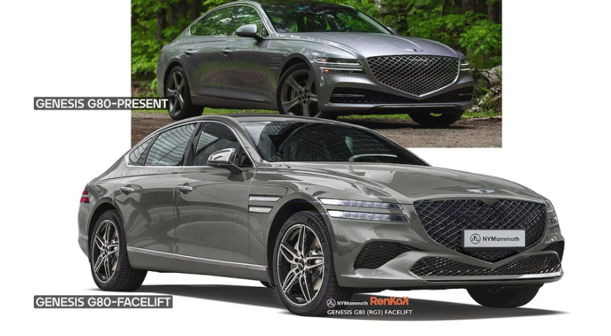 2023년 제네시스 g80 제원 및 가격 페이스 리프트 제네시스 g80e