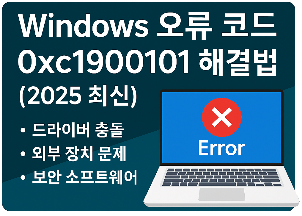 윈도우 오류 코드 0xc1900101 해결법 2025 최신
