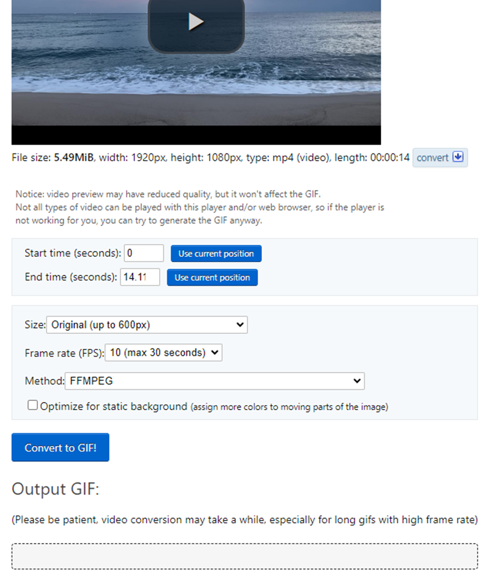 EZGIF Convertio VEED.IO uniconverter 사용 움짤 만들기 위한 동영상 gif 변환 mp4 gif ...