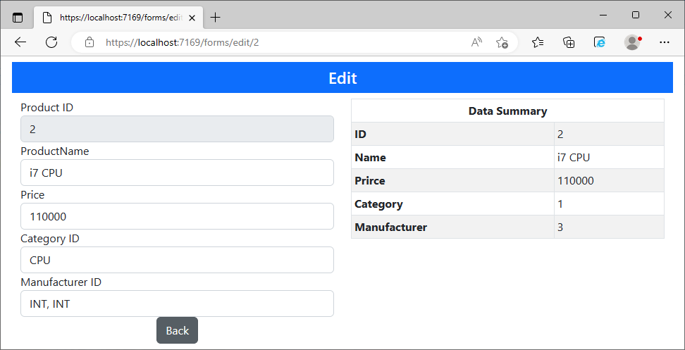 ASP.NET Core - [Blazor] 5. Blazor Form과 Data — CLIEL LAB