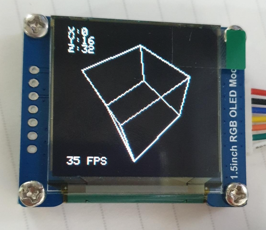 Arduino, ESP32 + Adafruit GFX 3D 렌더링 sample