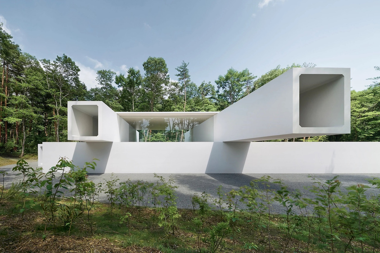 프리캐스트 콘크리트 사각터널로 만든 집 Nendo Culvert Guesthouse