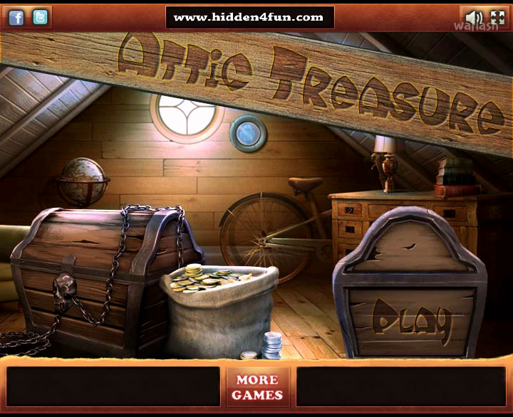 Hidden4Fun 숨은그림찾기 - 다락방 보물 (Attic Treasure) - 플래시게임 | 와플래시 게임 아카이브