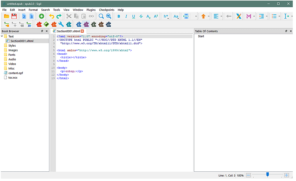 Epub 에디터 Sigil 투토리얼