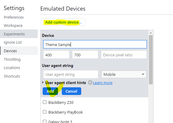 꿀팁 엣지크롬 개발자도구 Device Mode 활용