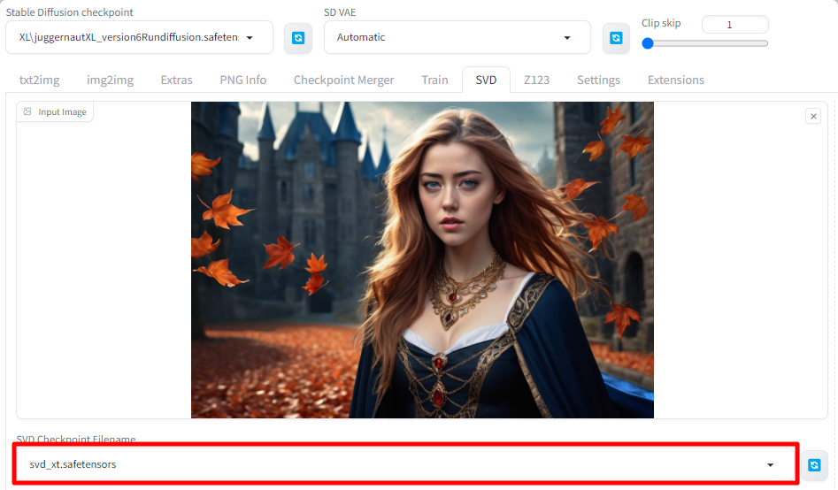 SD Forge로 SVD 비디오 생성방법