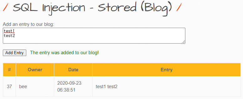 bwapp-a1-sql-injection-stored-blog