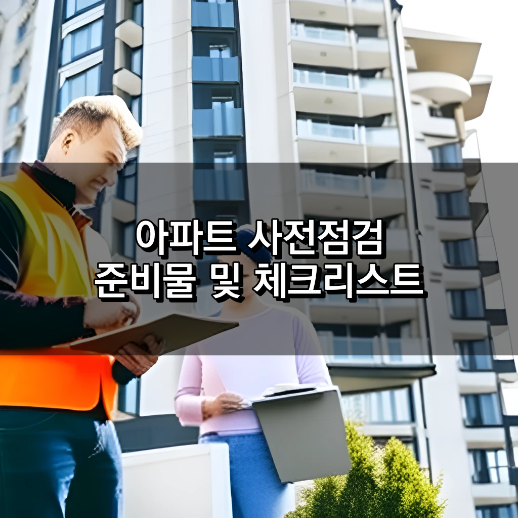 아파트 사전점검 준비물 및 체크리스트
