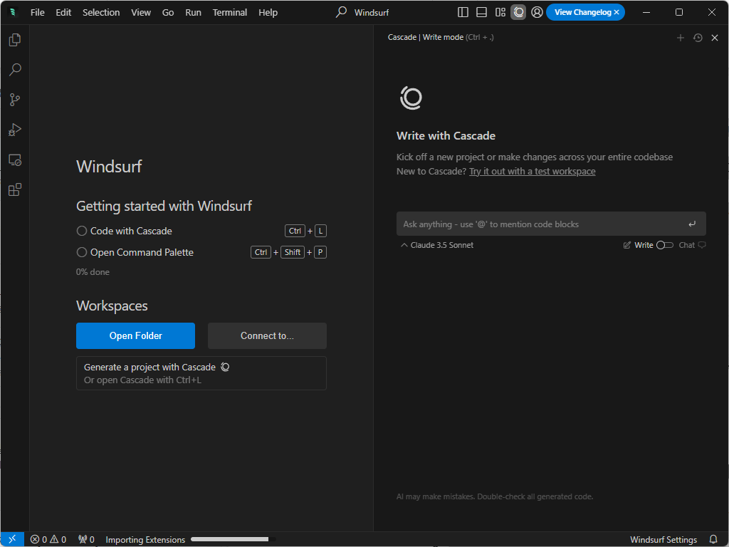 Windsurf Editor 윈드서프 AI 개발도구 써보자