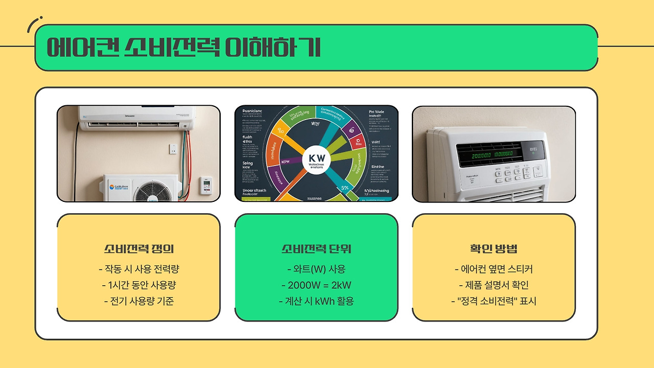 에어컨 소비전력과 전기요금 계산 공식