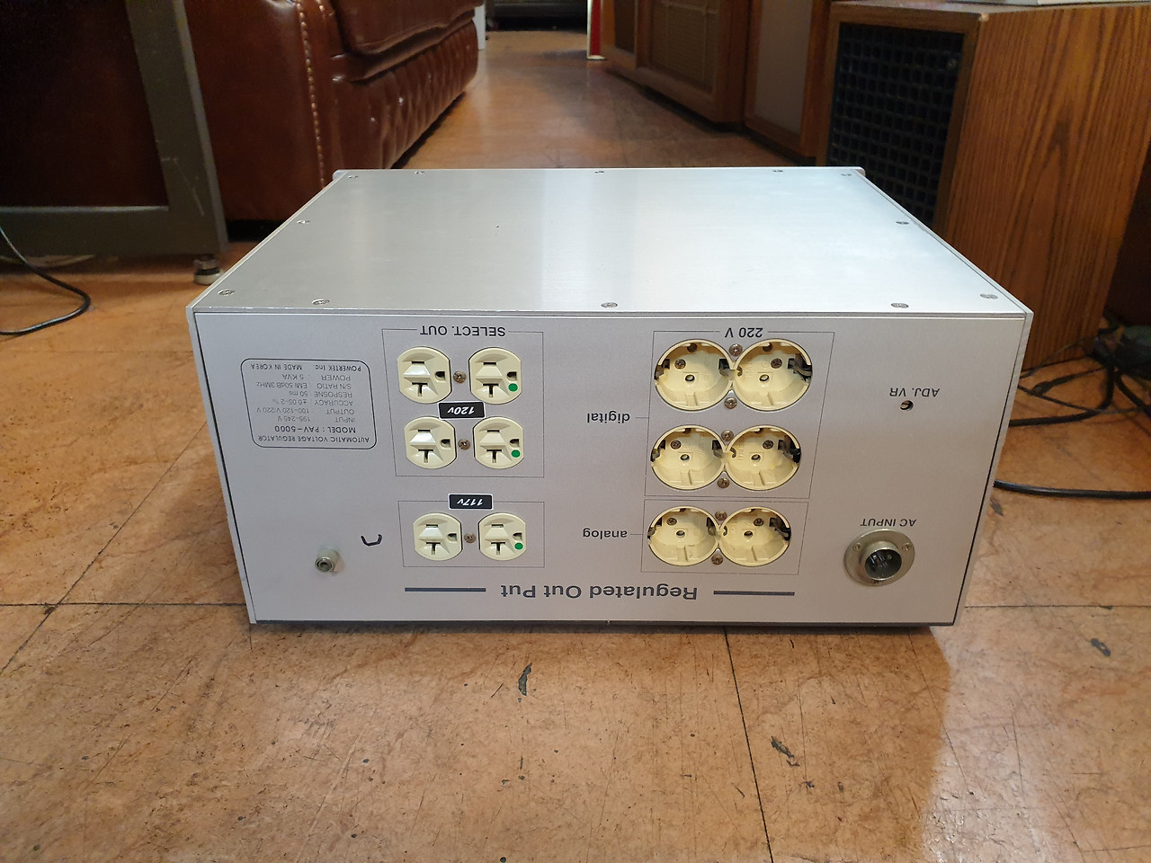 파워텍 POWERTEK PAV-5000 중기형 5k AVR 전압장치 입니다 -작년8월 보드 새로교체-(ending)