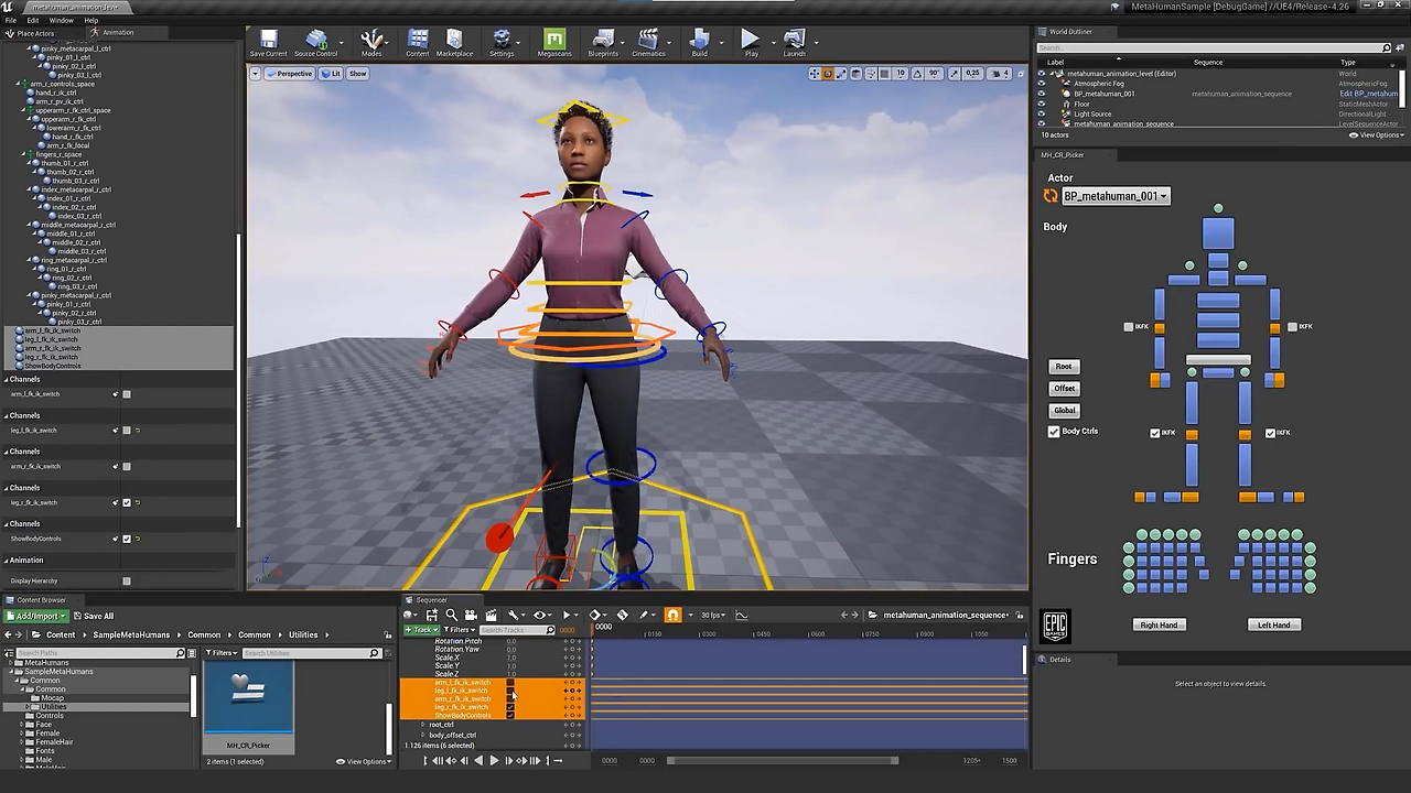 언리얼 공부 - 메타휴먼 - 컨트롤 릭 - metahuman - control rig - 캐공방TV