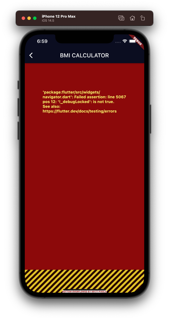 [오류 해결] Package Flutter Src Widgets Navigator Dart Failed Assertion